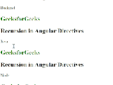 Recursion In Angular Directives Geeksforgeeks