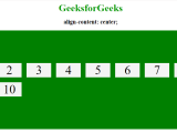 Css Align Content Property Geeksforgeeks