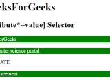 Css Attribute Value Selector Geeksforgeeks