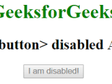 Html Disabled Attribute Geeksforgeeks