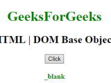 Html Dom Base Object Geeksforgeeks