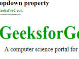 Css Dropdowns Geeksforgeeks