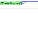 How To Create Directory With Html Button And Php Geeksforgeeks