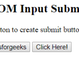 Html Dom Input Submit Object Geeksforgeeks
