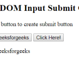Html Dom Input Submit Object Geeksforgeeks