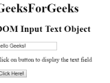 Html Dom Input Text Object Geeksforgeeks