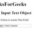 Html Dom Input Text Object Geeksforgeeks