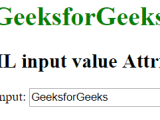 Html Input Value Attribute Geeksforgeeks