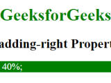 Css Padding Right Property Geeksforgeeks