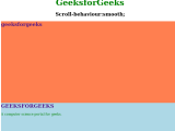 Css Scroll Behavior Property Geeksforgeeks