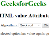 Html Value Attribute Geeksforgeeks
