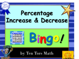 Percentage Increase And Decrease Game Made By Teachers