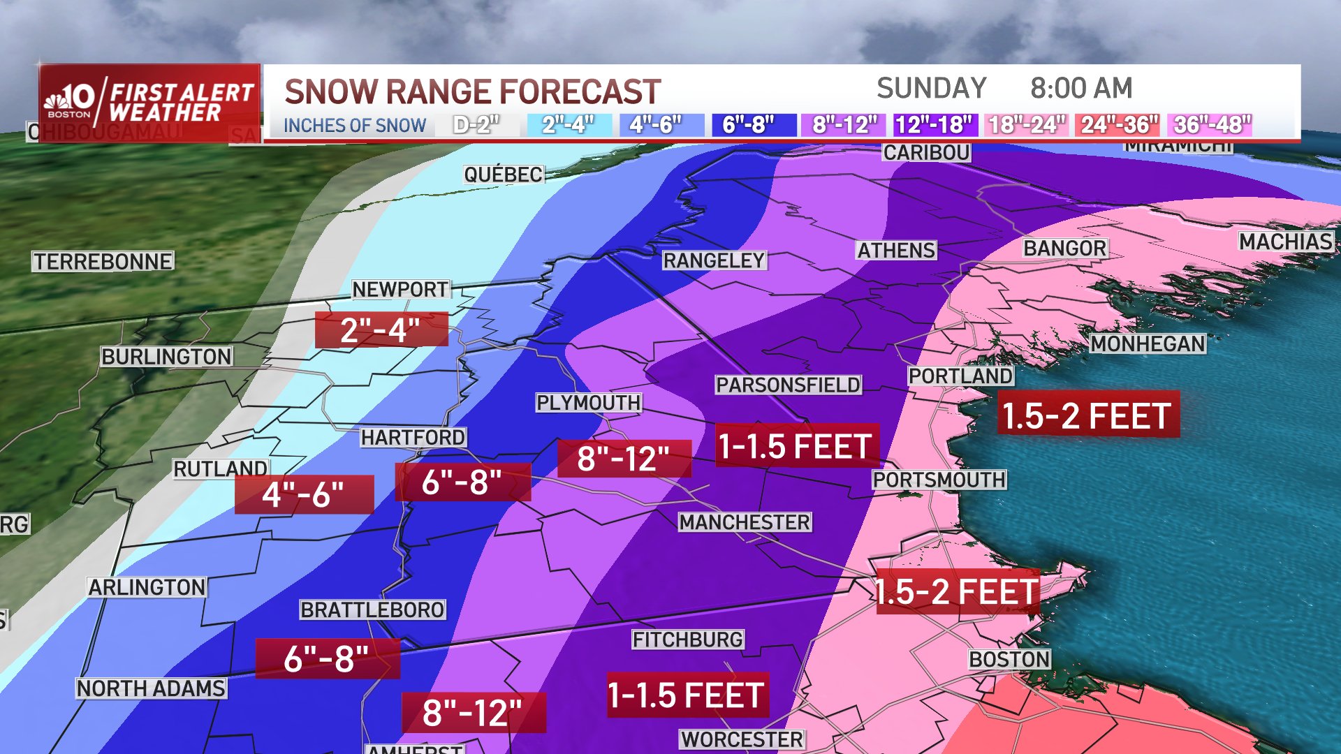 How Saturday S Boston Blizzard Will Blast Region Hour By Hour Nbc Boston