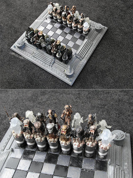 Geeky Alien vs. Predator Chess Set | MY BLOG