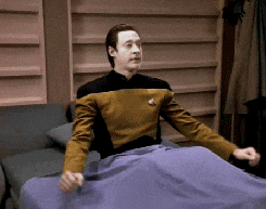 Star Trek Data Laughing Gif