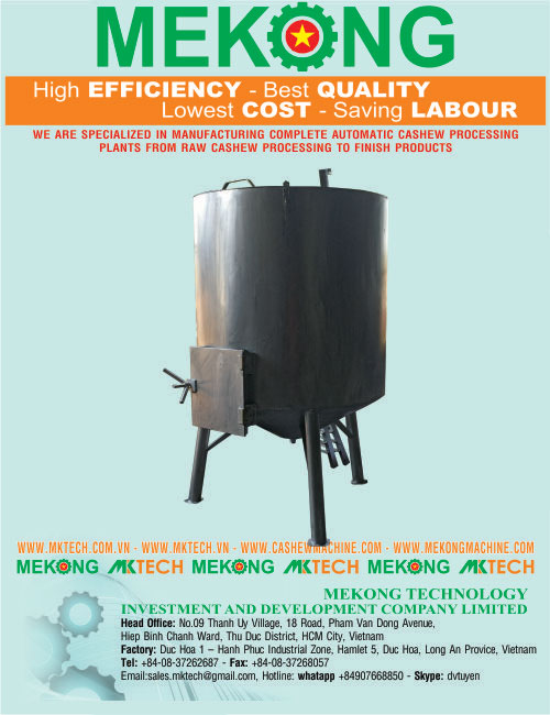 Stand cashew steaming machine - MEKONG TECH GROUP