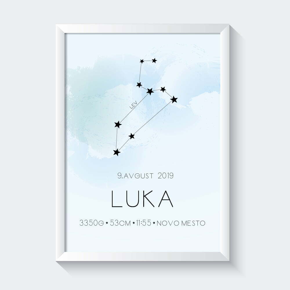 Grafika LEV - nebesno znamenje ob rojstvu - Memory Design