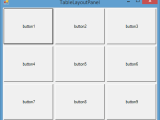 C и Windows Forms Tablelayoutpanel