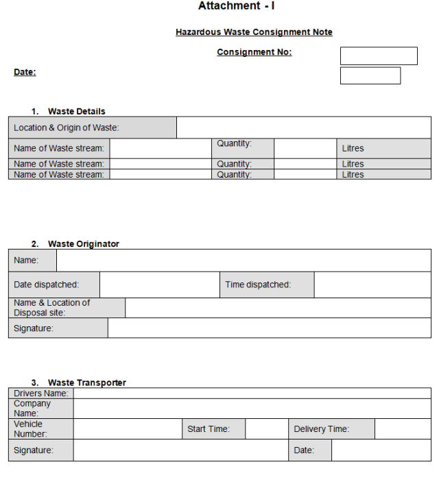 Chemical Waste Disposal Method Statement – Method Statement HQ
