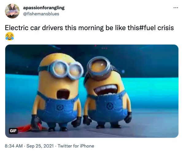 Petrol Crisis Electric Car Owner Memes As Smug Drivers Avoid Queues