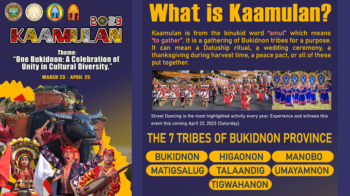 Kaamulan 2023 Schedule of Activities; Grand Opening set March 25 ...