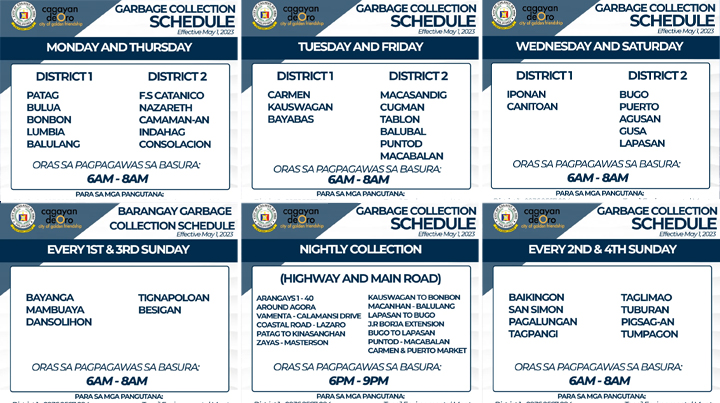 City Hall releases new schedule of garbage collection effective May 1 ...