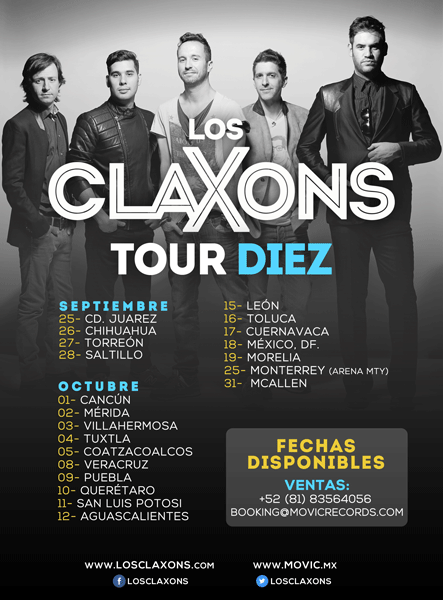 Los Claxons confirman fecha en San Luis Potosí