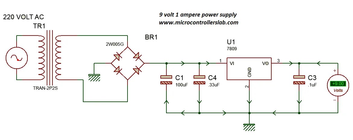 Power Supply Circuit Diagram Proteus - Circuit Diagram