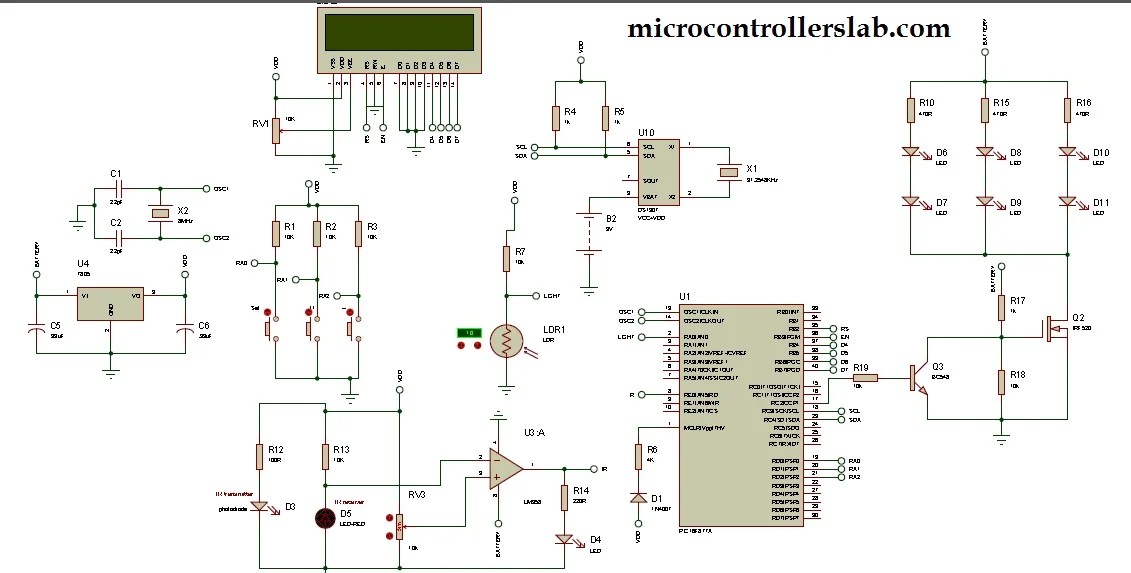 Microcontroller Schematic Diagram