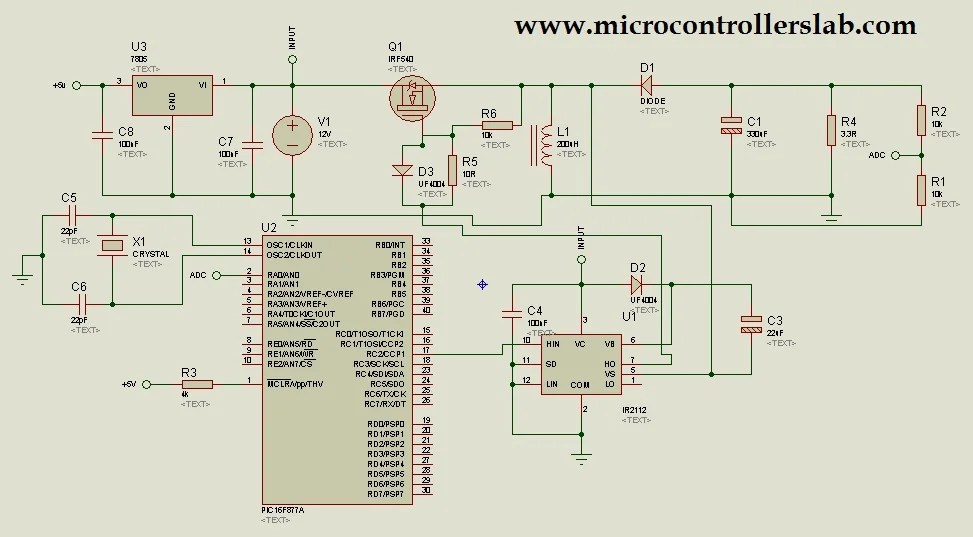 Buck Boost converter with pic microcontroller and ir2110