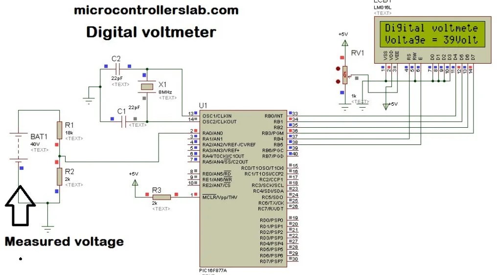 simple digital voltmeter circuit diagram - Circuit Diagram