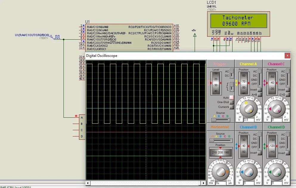 Simple Digital Tachometer Circuit Diagram
