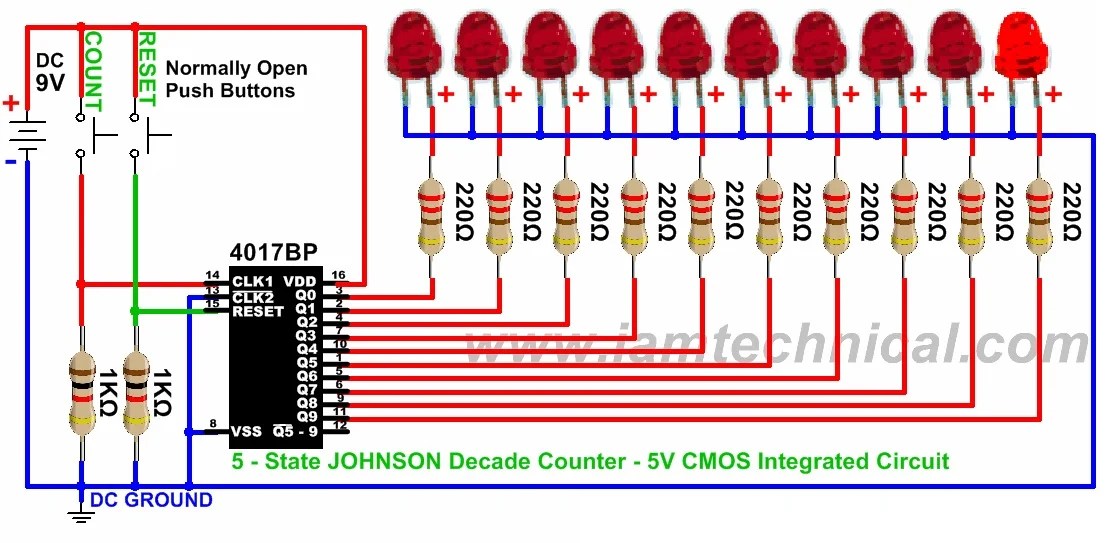 4017 Schematic Diagram - Circuit Diagram
