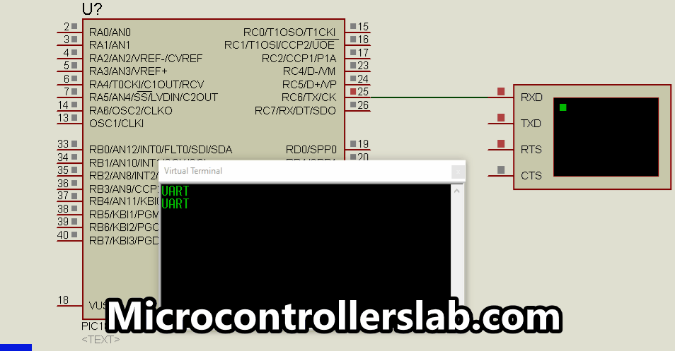 UART Communication PIC Microcontroller, Programming in MPLAB XC8