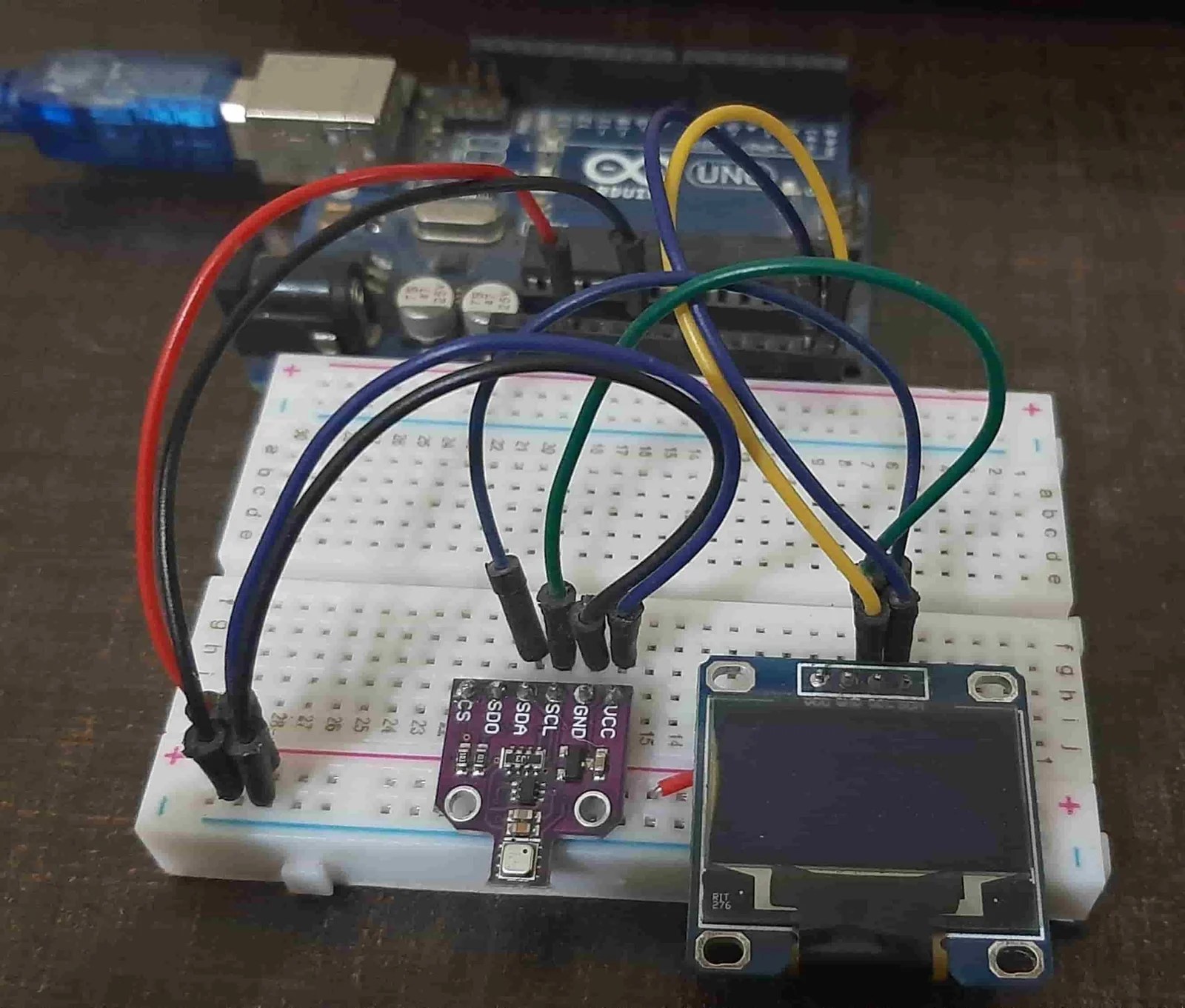 BME680 Interfacing with Arduino and Display Values on OLED