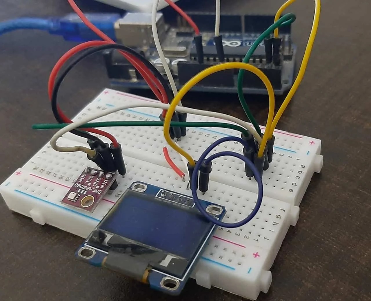 Bme280 With Arduino Display Readings On Oled Arduino Ide
