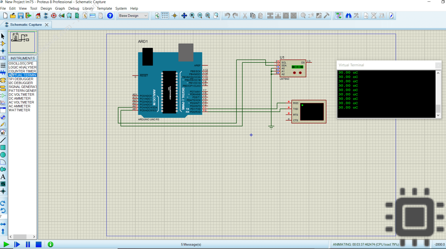 Interfacing LM75 Temperature Sensor Module with Arduino