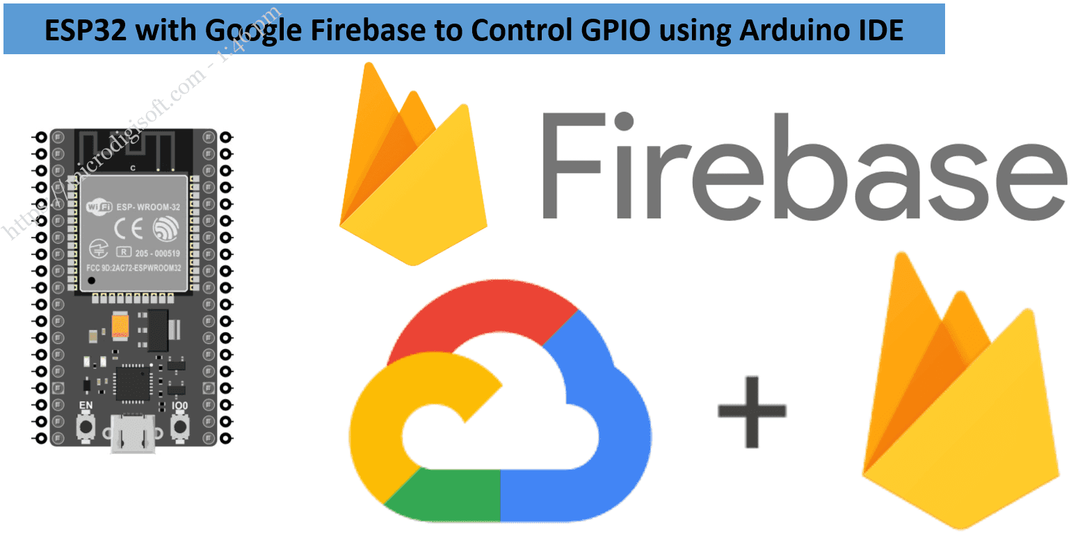 ESP32 with Google Firebase to Control GPIO using Arduino IDE | microdigisoft.com