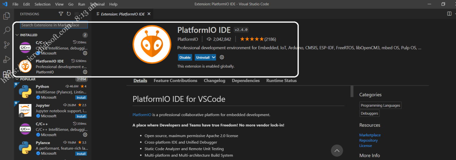 ESP32-ESP8266 Board with VS Code and PlatformIO IDE | microdigisoft.com