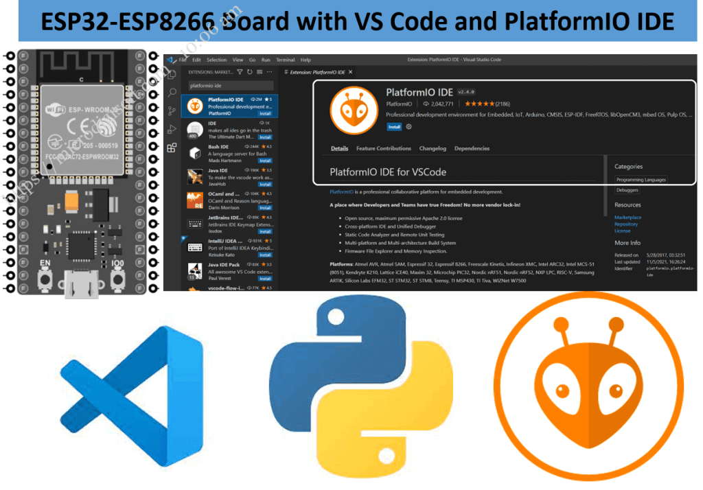ESP32-ESP8266 Board with VS Code and PlatformIO IDE | microdigisoft.com