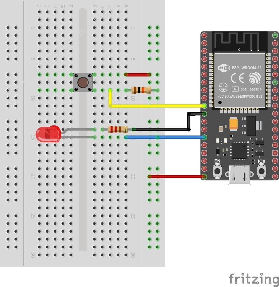 Control ESP32-ESP8266 GPIO using Web Server and push Button | microdigisoft.com