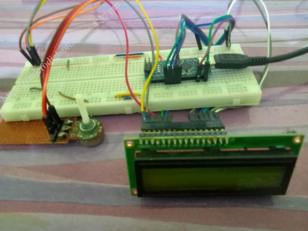 Interfacing LCD with Arduino Nano Board | microdigisoft.com