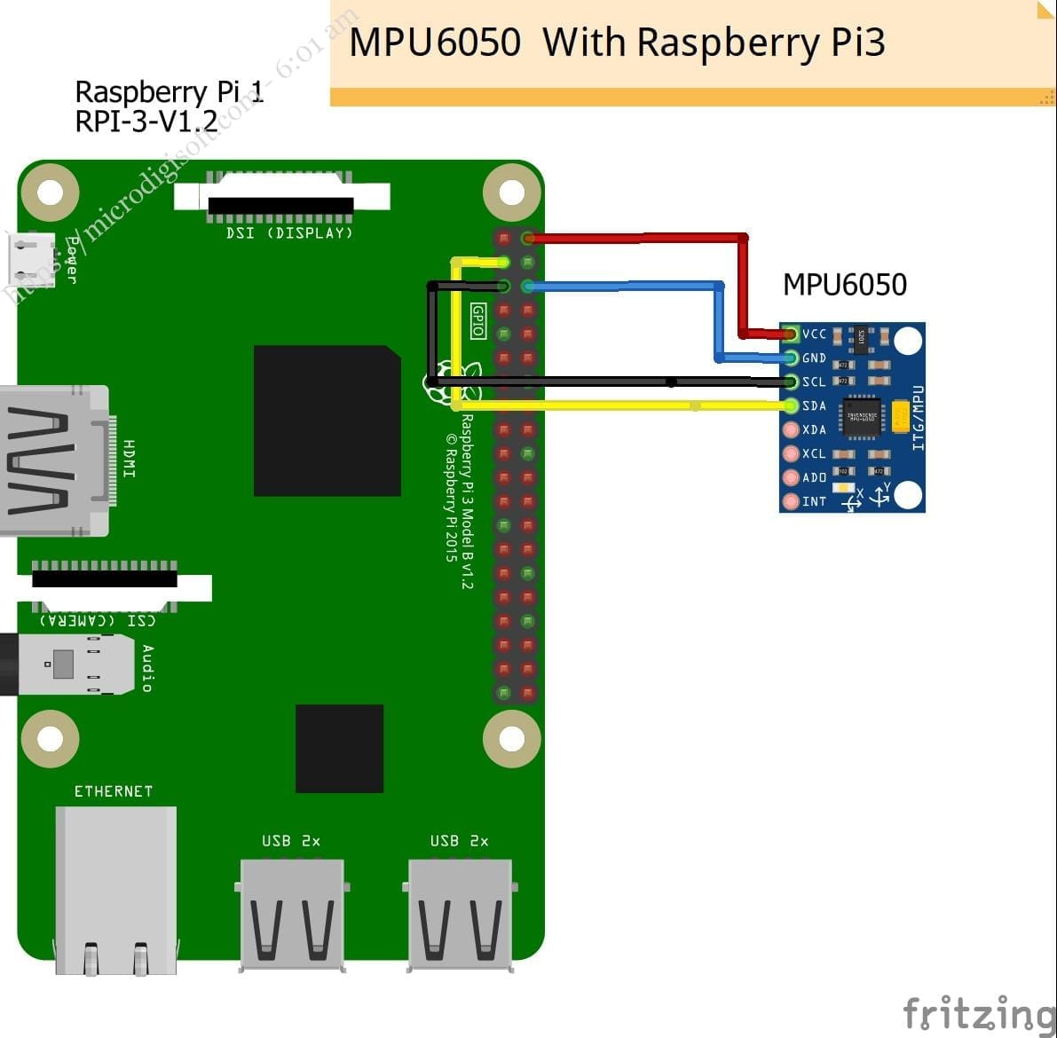 MPU6050 (Accelerometer+Gyroscope) Sensor Interfacing with Raspberry Pi ...