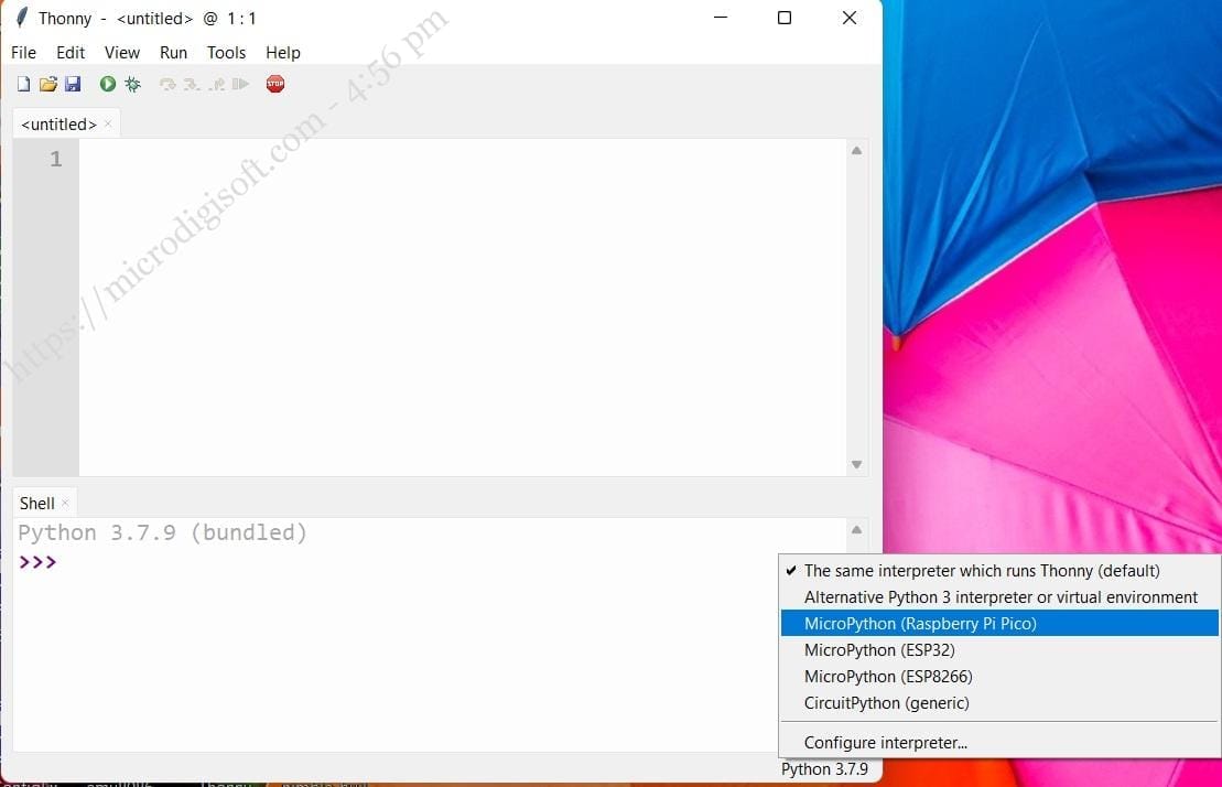 Getting Started with Raspberry Pi Pico using Thonny IDE | microdigisoft.com