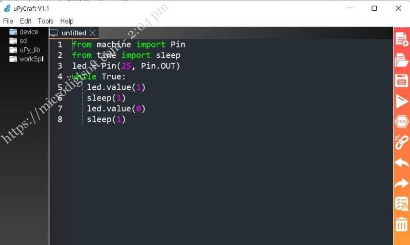 Getting Started-Raspberry Pi Pico-uPyCraft and MicroPython