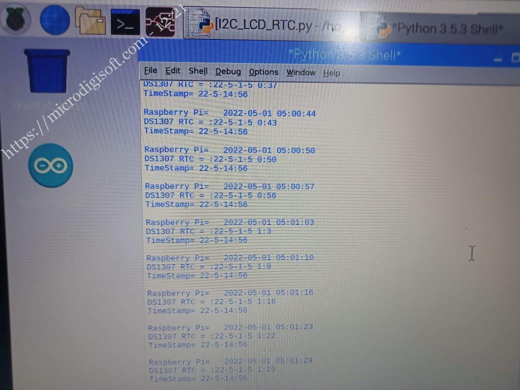 Interfacing RTC DS1307 Module with Raspberry Pi Using Python | microdigisoft.com