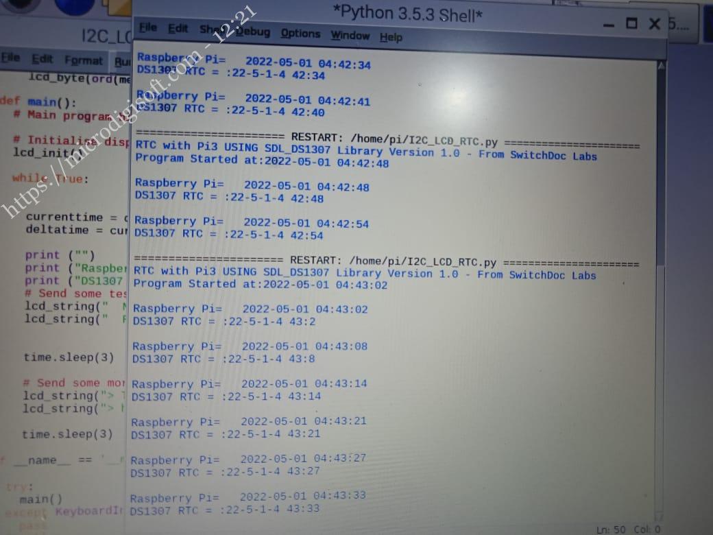 Interfacing RTC DS1307 Module with Raspberry Pi Using Python | microdigisoft.com