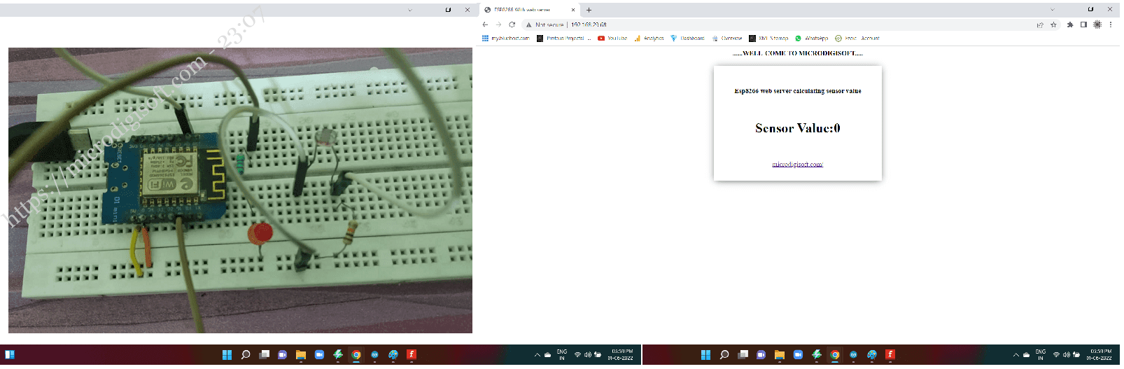 Wemos D1 WiFi-ESP8266: How to Read sensor values on web page? | microdigisoft.com