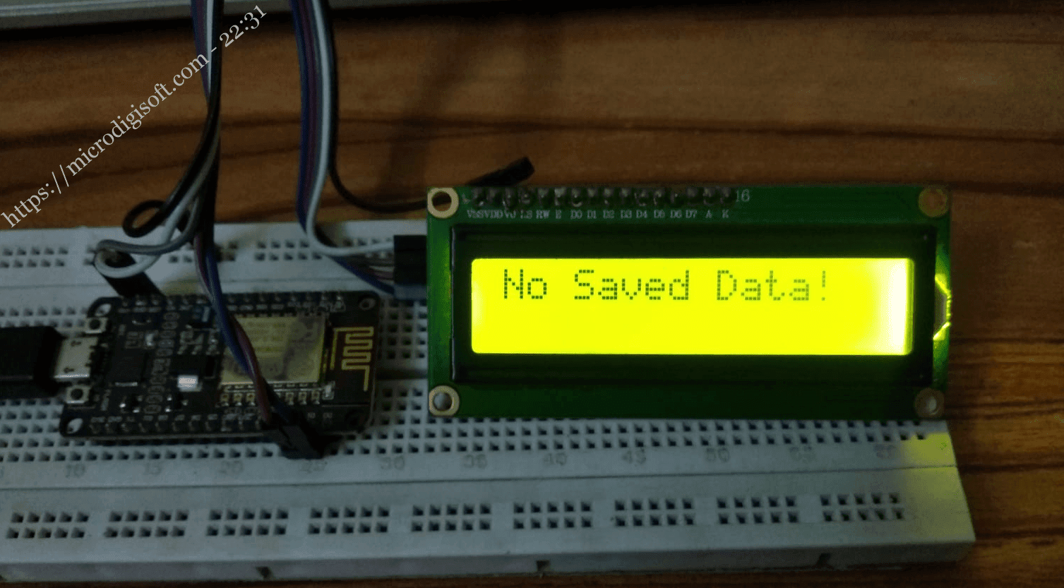 LittleFS with ESP8266 to Read, Write and Delete Data on 16X2 LCD Display | microdigisoft.com