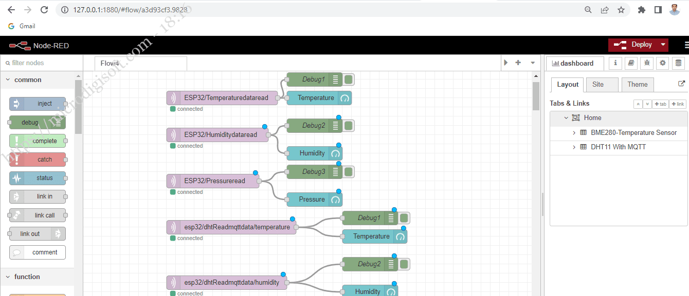 MicroPython: ESP32 MQTT Publish Multiple Sensor Readings to Node-Red | microdigisoft.com